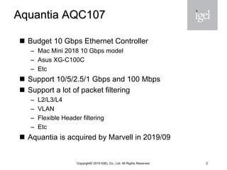 BitVisor Summit 8「3. AQC107 Driver and Changes coming to network API」 | PPT