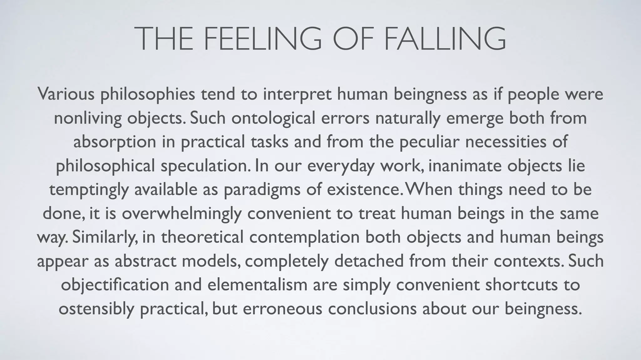 Being in the World 1: Falling into the World | PDF