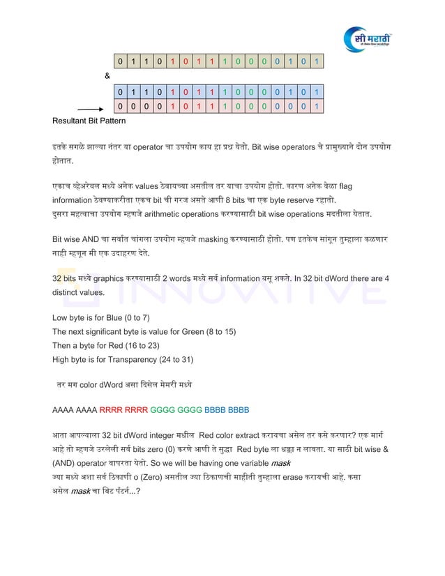 Bitwise AND operator in c | PDF
