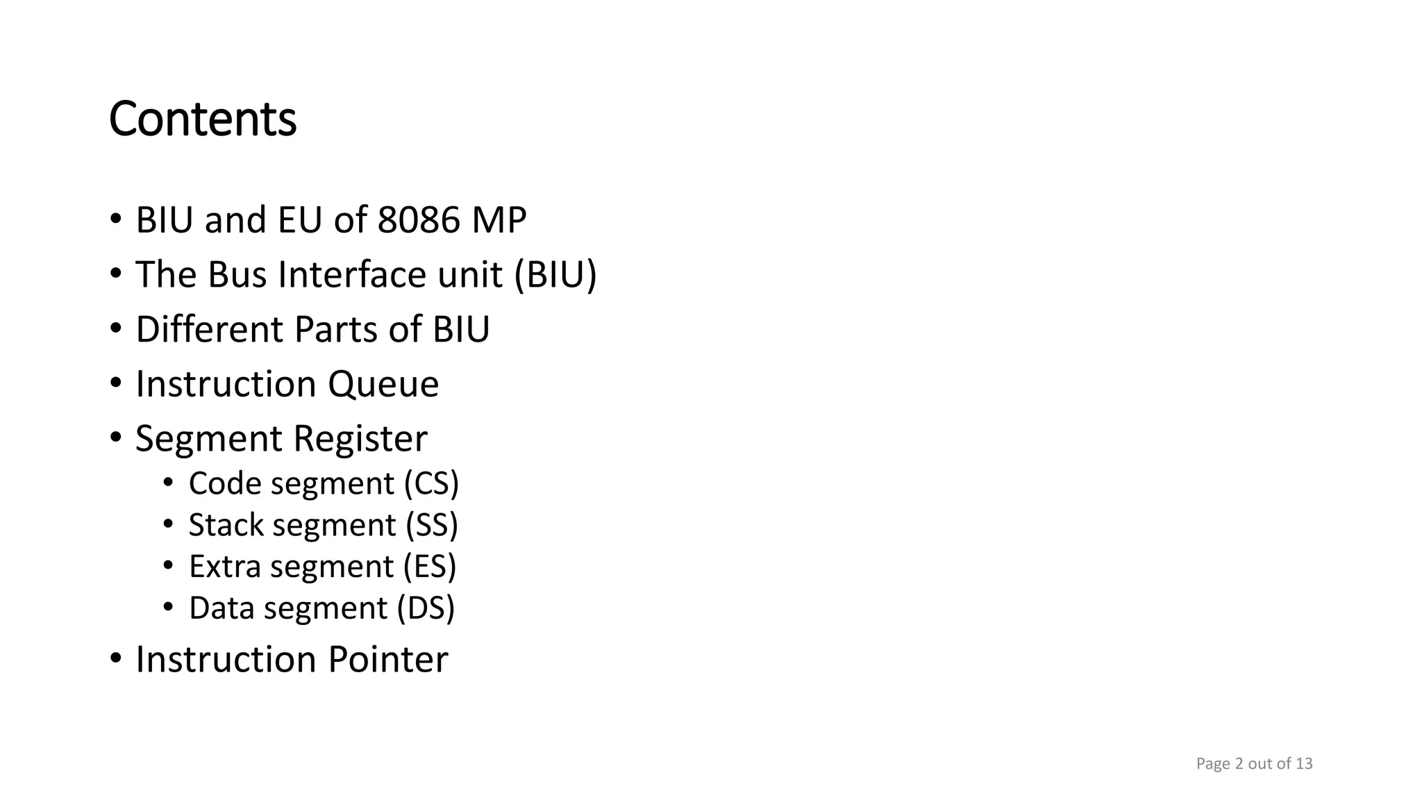 Bus Interface Unit(BIU) of 8086 Microprocessor | PPTX