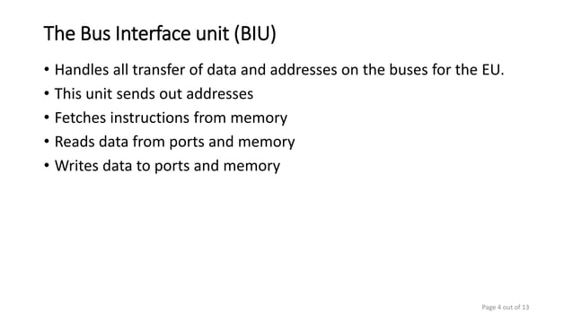 Bus Interface Unit Biu Of 8086 Microprocessor Ppt