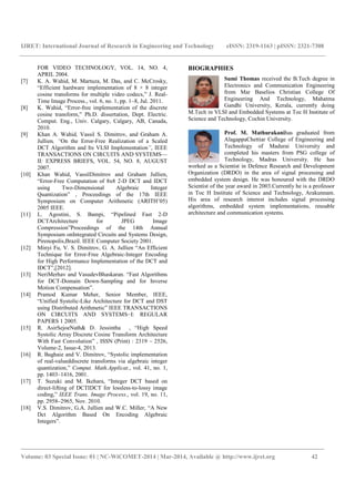Bivariatealgebraic integerencoded arai algorithm for | PDF
