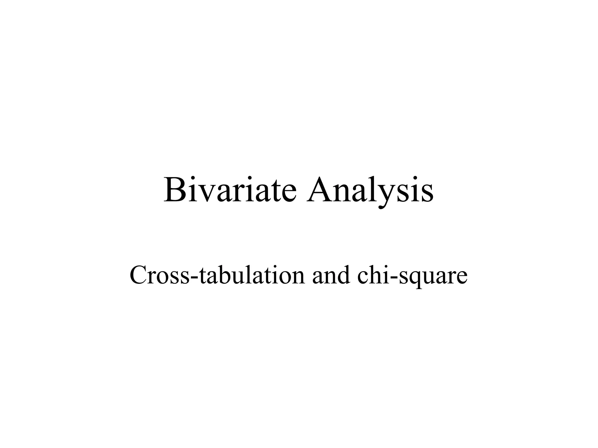 Bivariate analysis | PPT