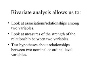 Bivariate analysis | PPT