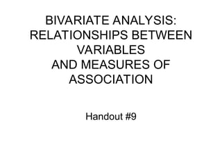 BIVARIATE ANALYSIS_statistical analysis.ppt | Elections | Politics