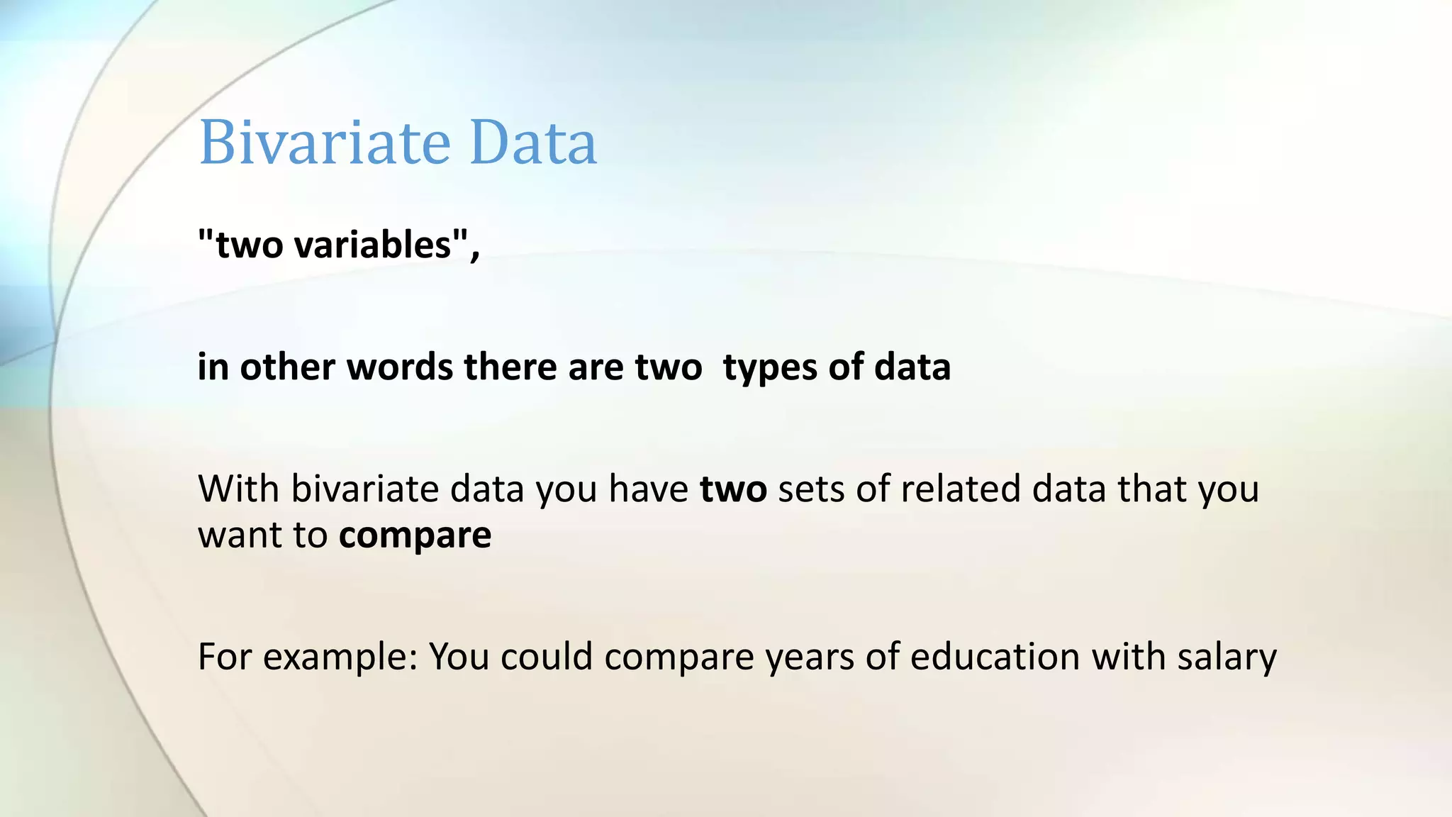 Bivariate data | PPTX