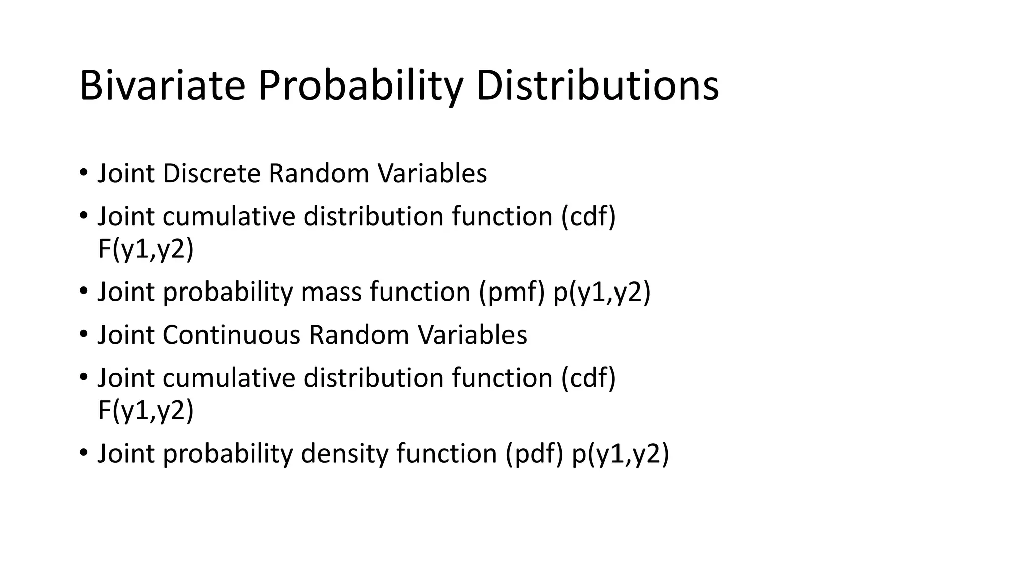 Bivariate Distribution Pptx