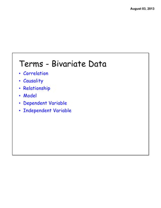 Bivariate notes | PDF