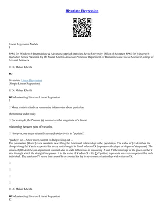 Bivariate Regression | PDF