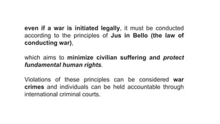 Legality_of_war _by Bivek Chaydhary ( nepal) | PPTX | Death, Injury, or ...