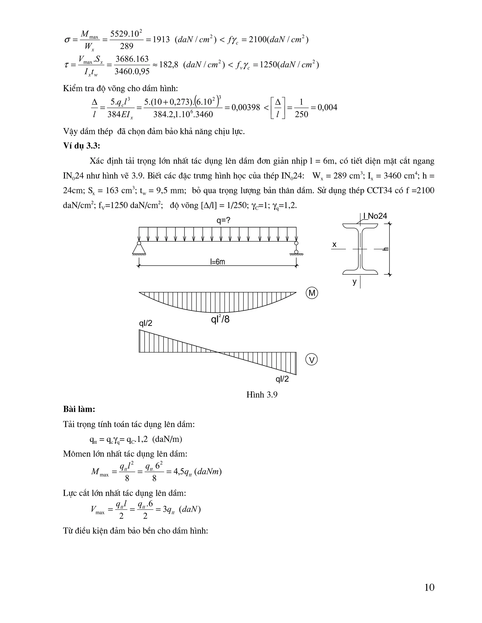 đề Bài và lời giải kết cấu thép 1 | PDF