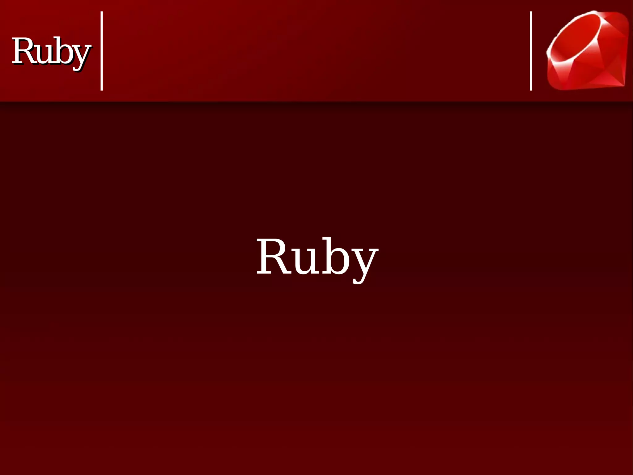 Wstęp do Ruby\'ego | PPT