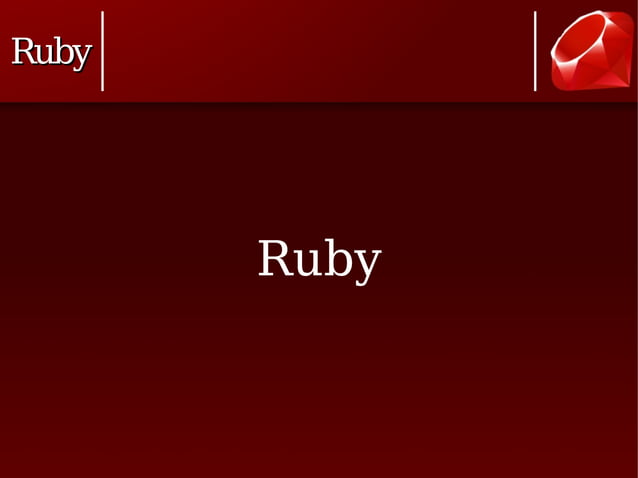 Wstęp do Ruby\'ego | PPT