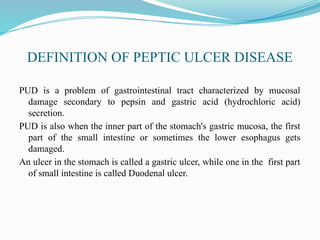 Bi-weekly presentation;peptic ulcer diseases | PPTX