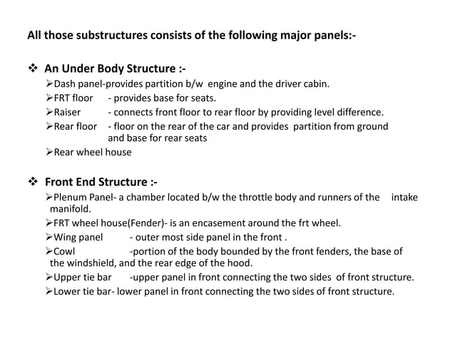 Biw with definitions | PPTX | Auto Safety | Automotive