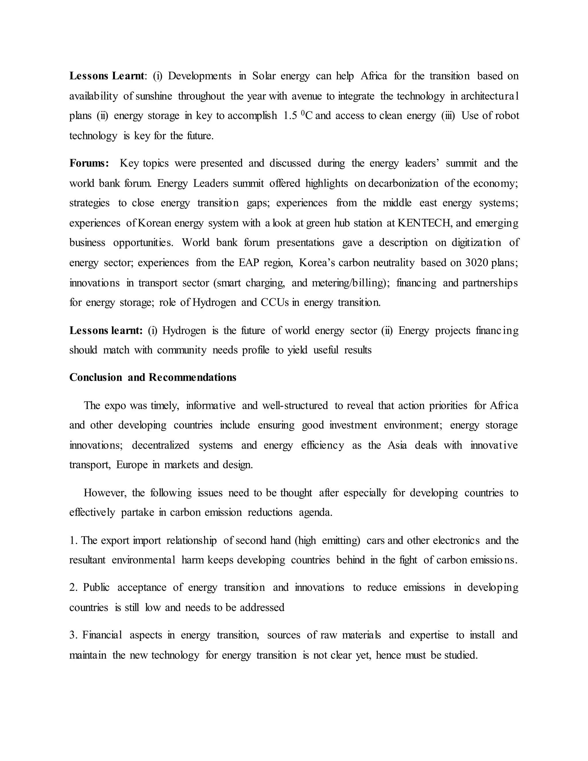 Bixpo2021 report katushabe sergius | DOCX | Business Expos ...