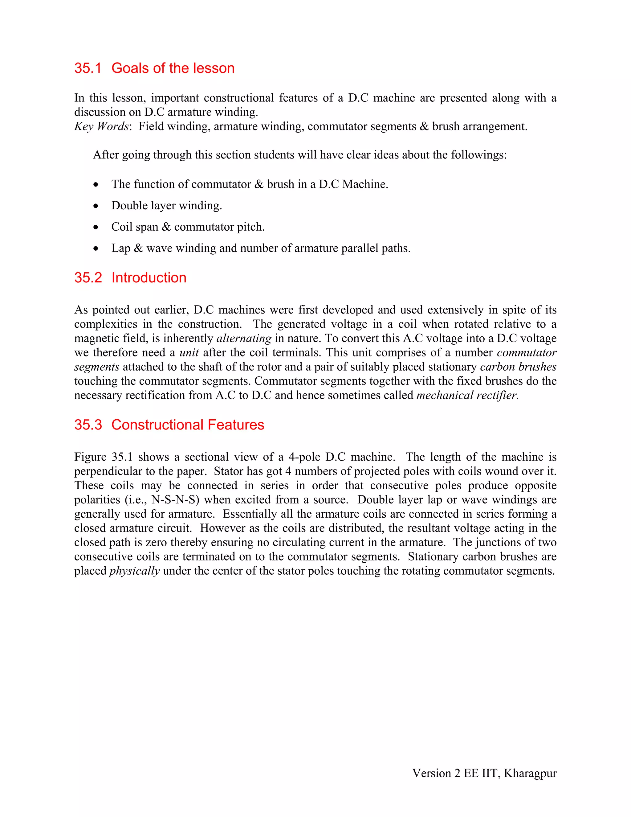 Types of armature winding of dc generator | PDF