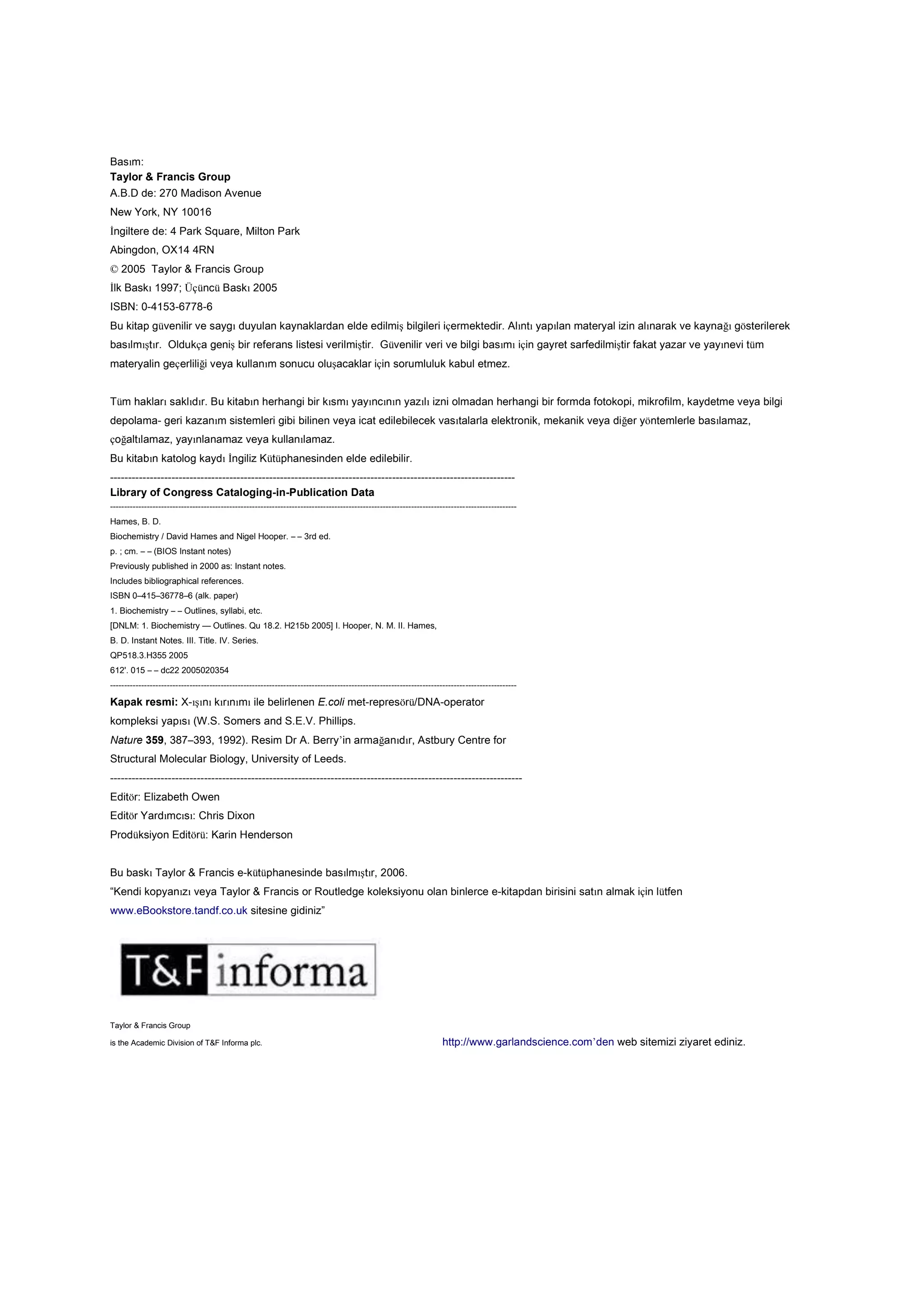 Biyokimya (hazir notlar) | PDF