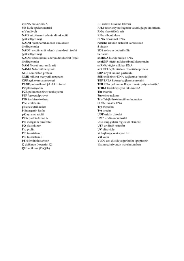 Biyokimya (hazir notlar) | PDF