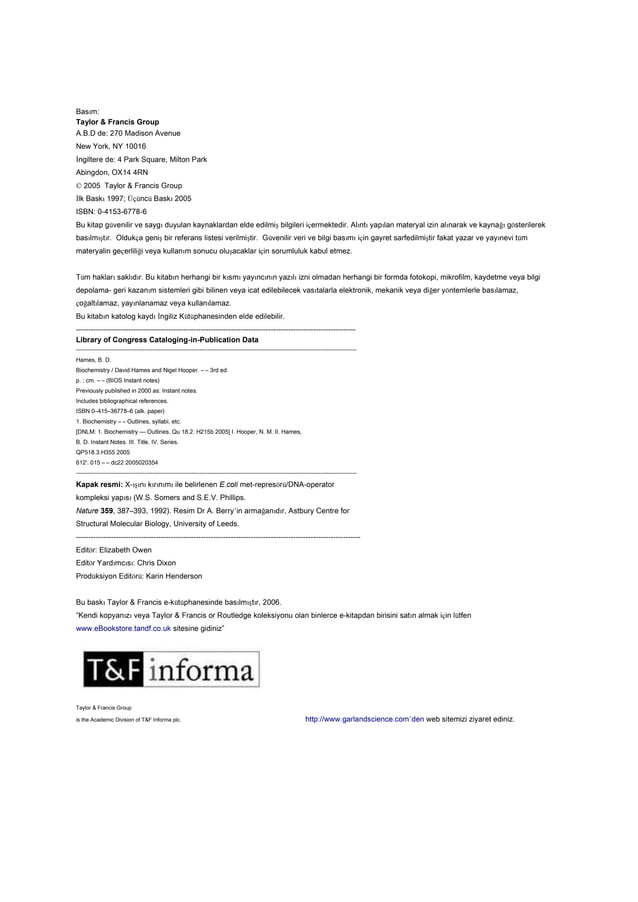 Biyokimya (hazir notlar) | PDF