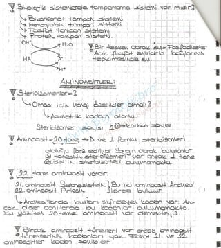 Biyokimya 1 ders notları | PDF