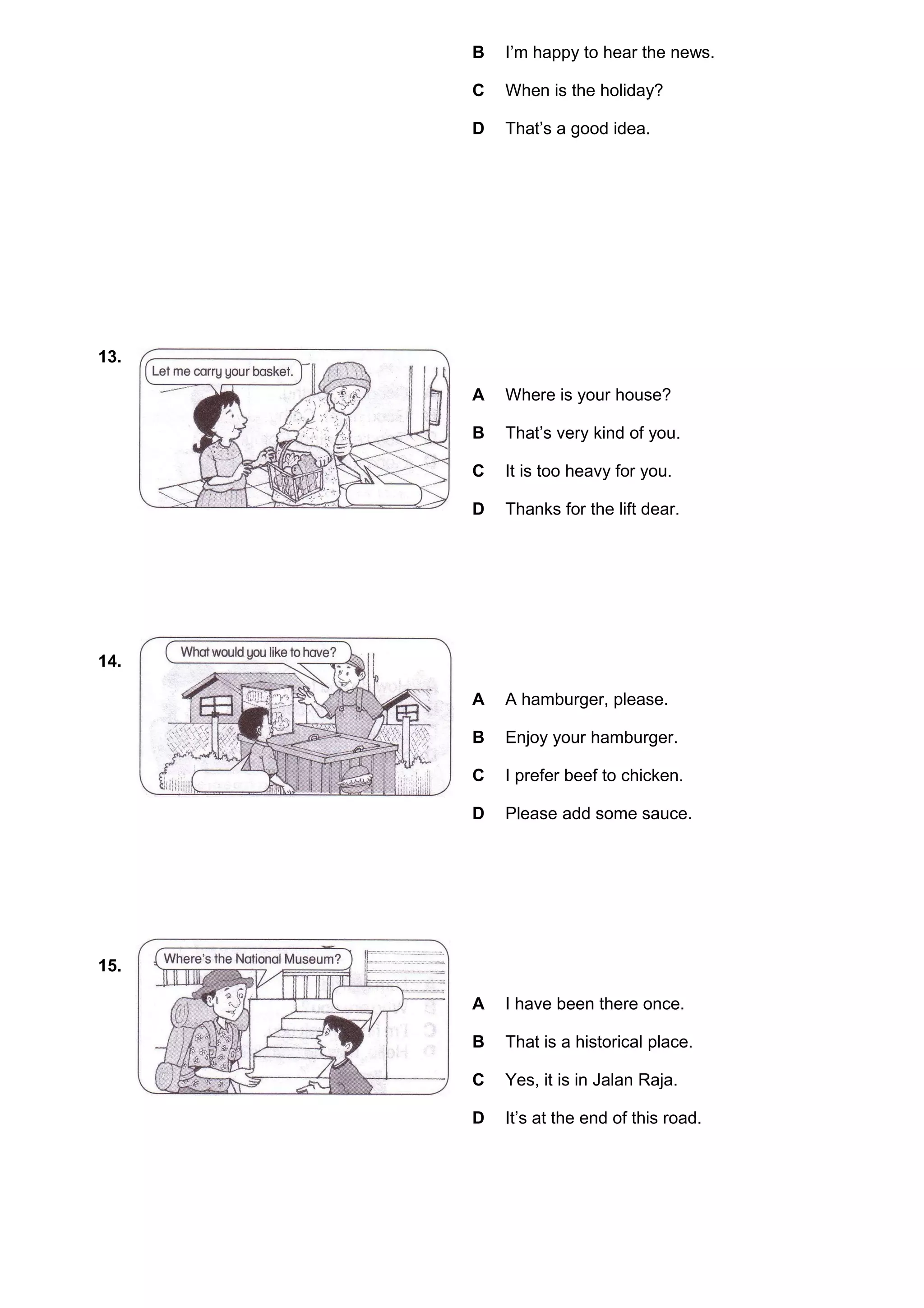 Soalan Bahasa Inggeris Tahun 6 | DOC