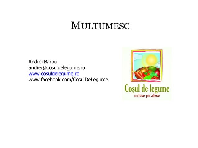 Cosul de legume | PPT