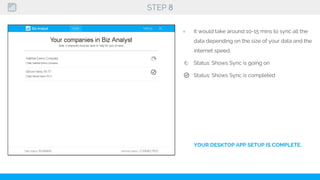 Biz Analyst Desktop App Setup | PDF