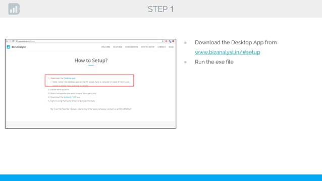 Biz Analyst Desktop App Setup | PDF
