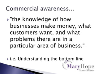Buisness and commercial awareness - developing your skills and ...
