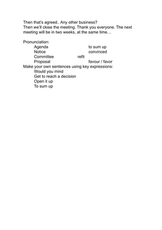 Biz english #3 business settings, meetings ,daily situations (dialogues ...