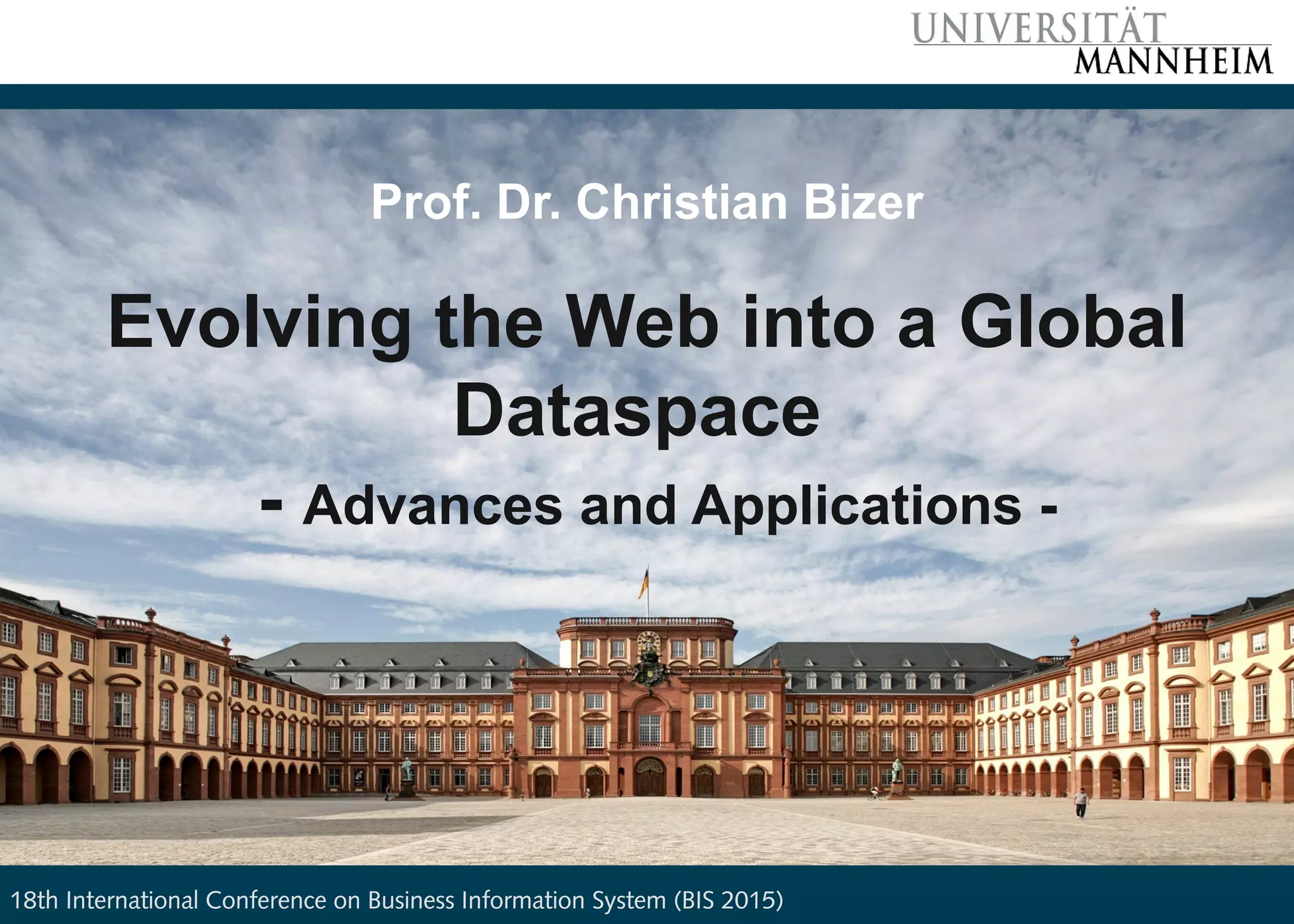 Evolving the Web into a Global Dataspace – Advances and Applications | PPT