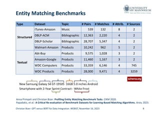 GPT4 versus BERT: Which Foundation Model is better for Web Data ...
