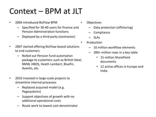 BizFlow - BPM at Jardine Lloyd Thompson for Sales, Document Handling ...