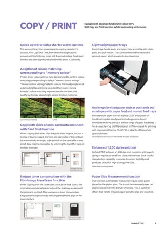 Konica Minolta A6 to A3 Colour Printer | Multifunction Laser Printer | PDF