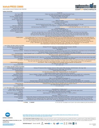 Bizhub press c8000_brochure | PDF