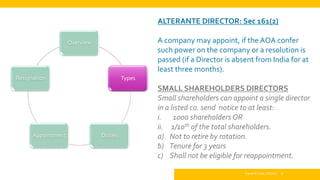 Company Directors as per Companies Act 2013 | PPTX