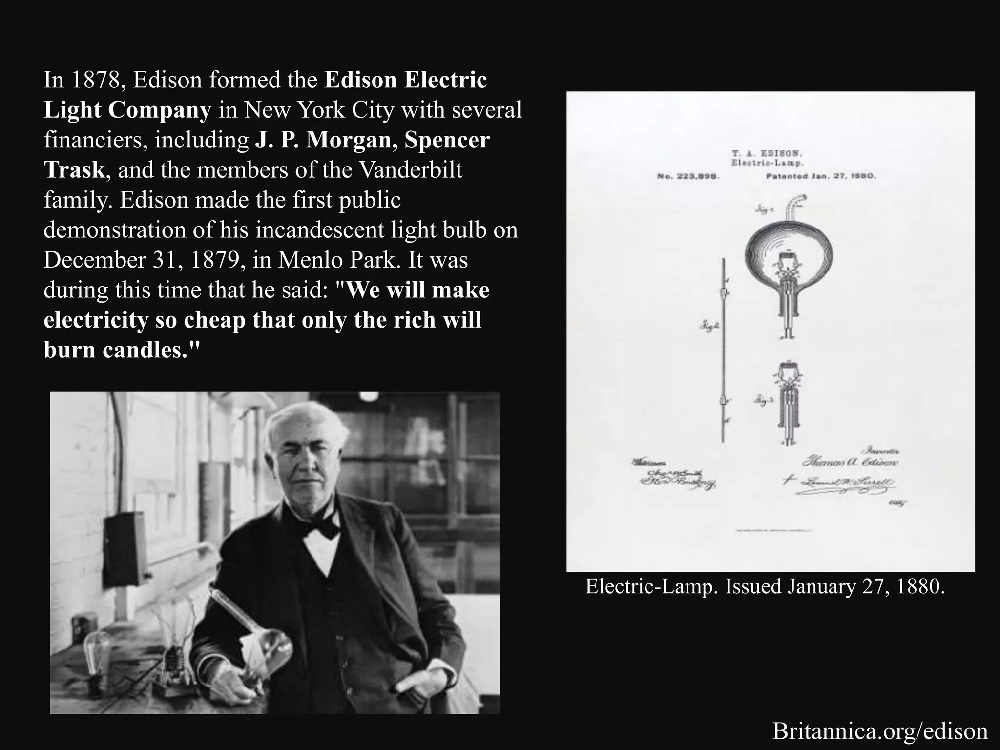 Thomas Alva Edison Short Biography | PPTX