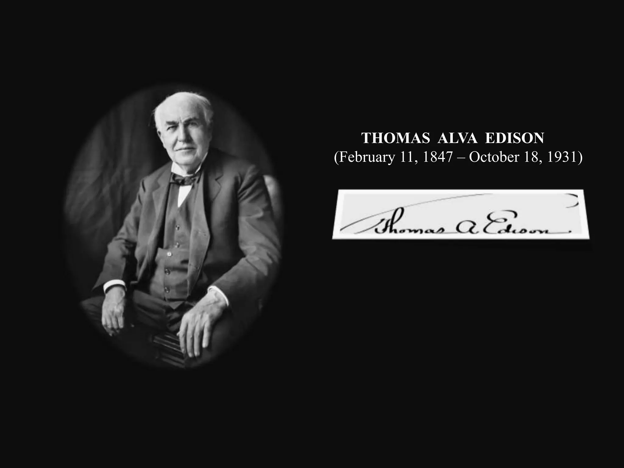 Thomas Alva Edison Short Biography | PPTX