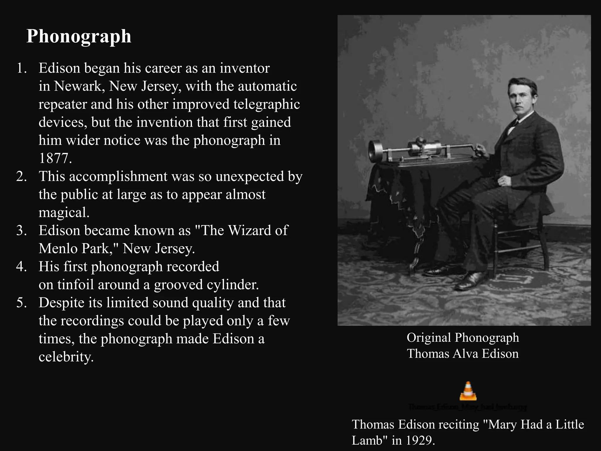Thomas Alva Edison Short Biography | PPTX