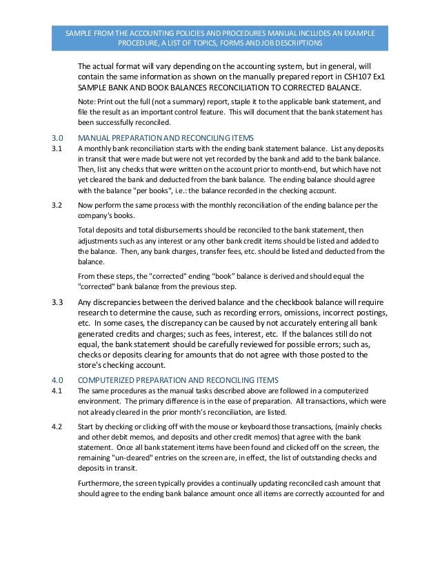 Bizmanualz Accounting Policies and Procedures Sample | PDF