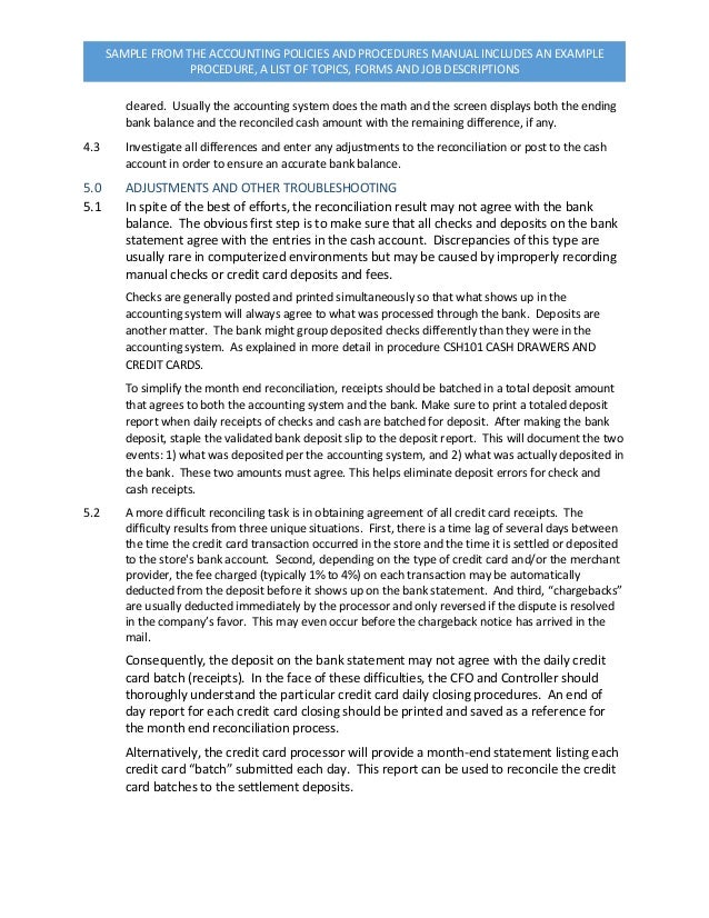 Bizmanualz Accounting Policies and Procedures Sample | PDF
