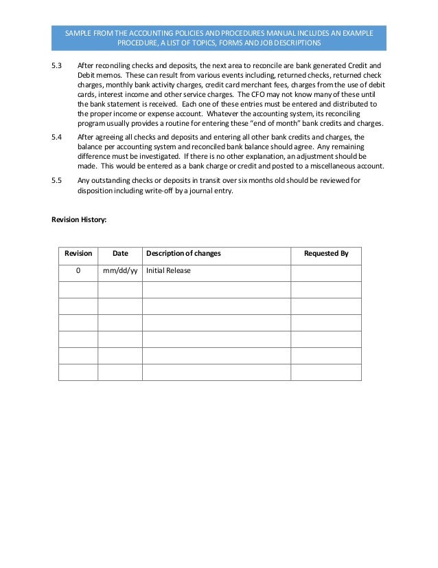 Bizmanualz Accounting Policies and Procedures Sample | PDF
