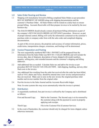 CFO Policies and Procedures | PDF