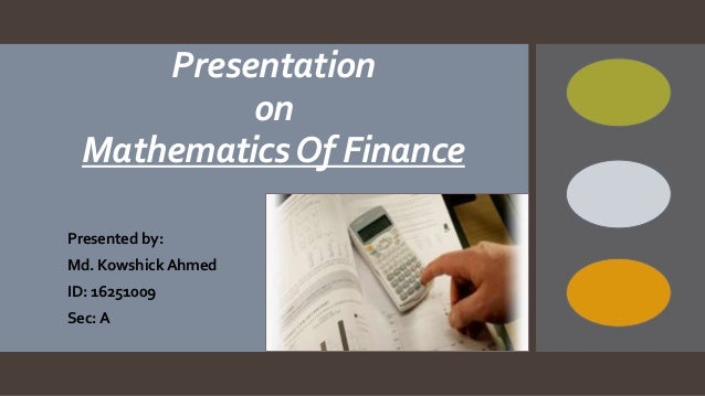 Mathematics of Finance