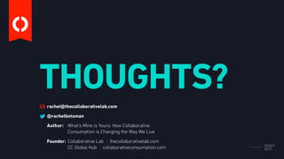 Collaborative Consumption: The 7 Key Business Models | PPT