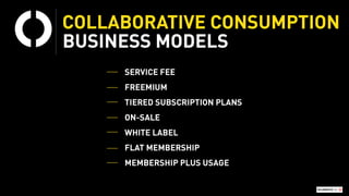 Collaborative Consumption: The 7 Key Business Models | PPT