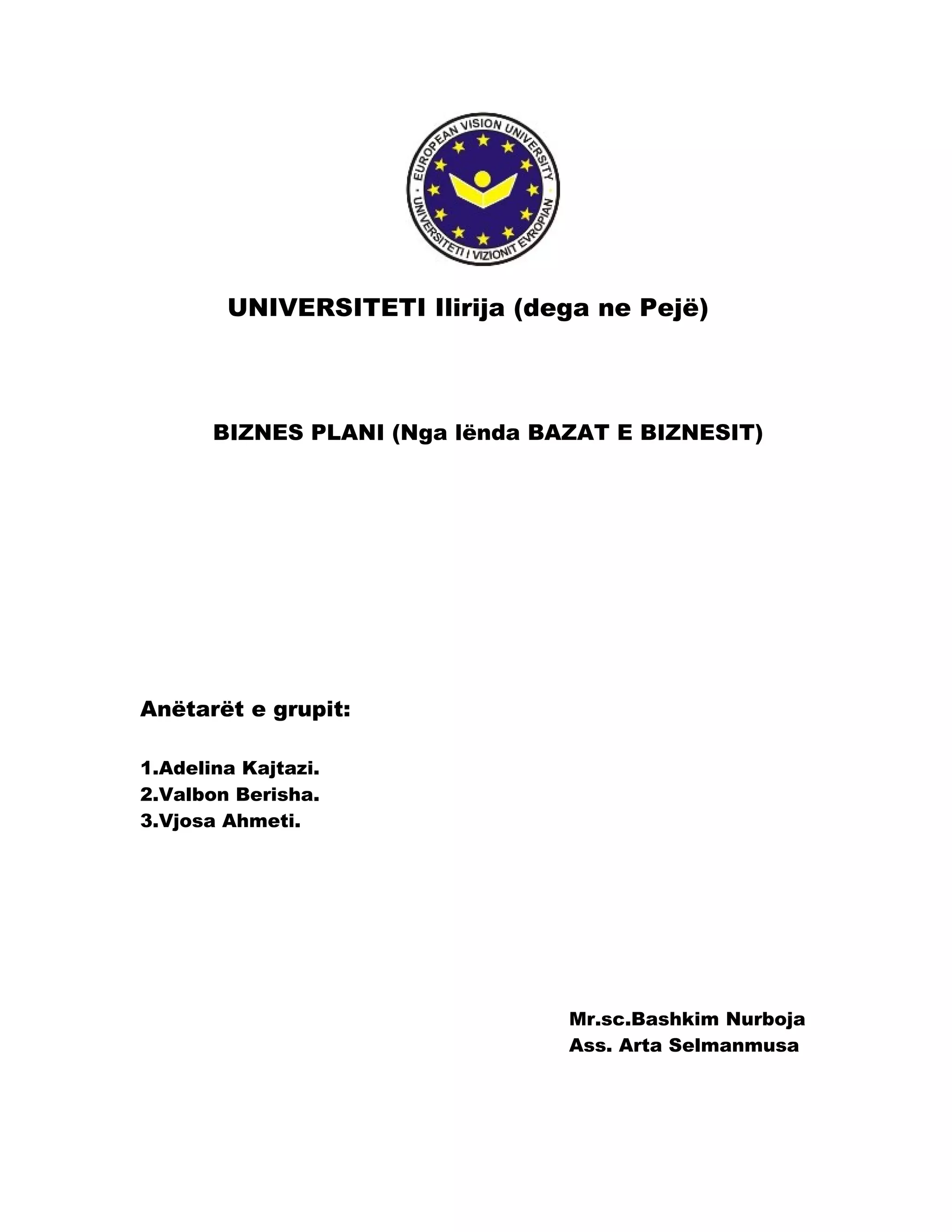 Biznes plani-bazat-e-biznesit 3 | PDF