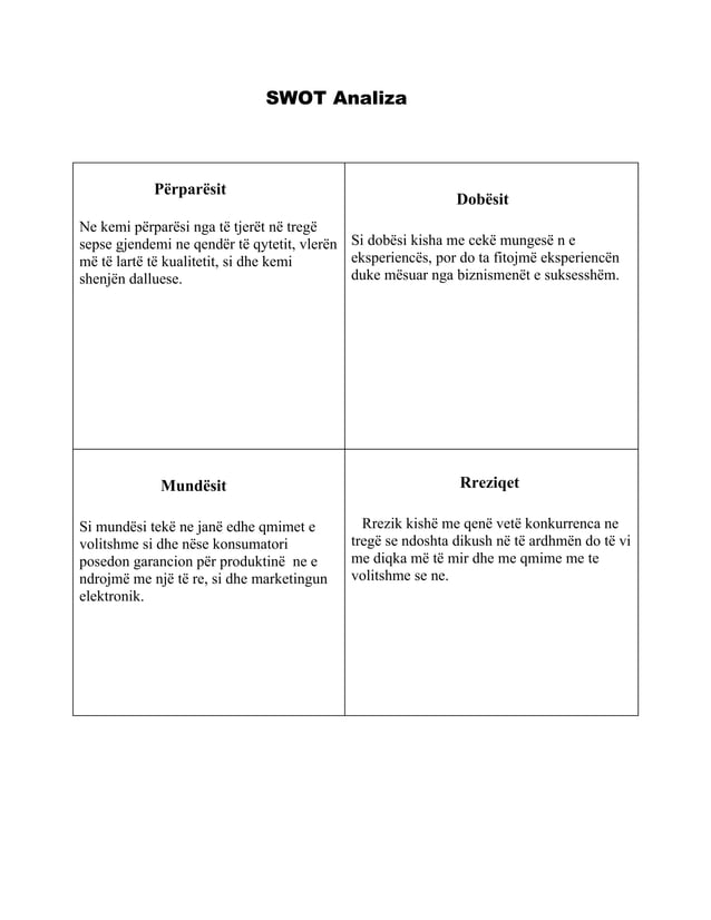 Biznes plani-bazat-e-biznesit 3 | PDF