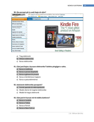BIZNESI ELEKTRONIK - Dr. Mihane Berisha (Pyetje dhe përgjigje) | PDF